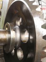 China 48T ISO 6-7 Grade Conical Spiral Helical Gear 14.117 Module Left Helix Teeth for sale