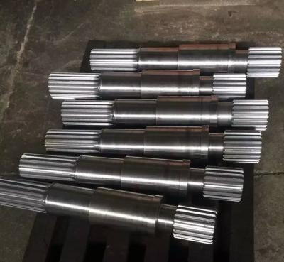 China Custom Spline Gear Shaft Cylindrical Type ISO 6-7 Grade 58-62HRC for Mechanical Transmission for sale