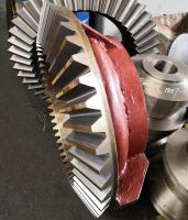 China 12 Module 32T Straight Bevel Gears 90 Degree Shaft Angle 58-62 HRC Carburized Hardened for sale