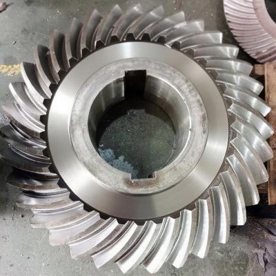 China AGMA 10-11 Grade Spiral Bevel Gear Set with 35 Teeth and Module 5 for Industrial Power Transmission for sale