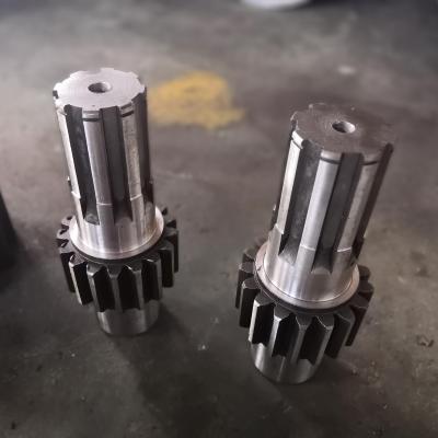 China 2.5 Module Spur Transmission Gear Shaft 16 Teeth 30mm Width with 58-62 HRC Carburizing Heat Treatment for sale