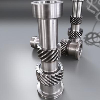 China CNC Machined Helical Gear Shaft ISO 6 Grade 58-62HRC for Heavy Load High Speed Transmission for sale