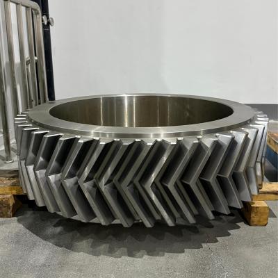 China Custom Herringbone Gears Gear Milling Hobbing ISO 8-9 Grade 230-260 HB for Material Handling Equipment for sale