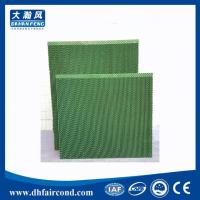 China DHF Swamp Cooler Pads Honeycomb Evaporative Cooling Media 5090 7090 100mm 150mm Custom Sizes for sale