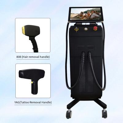 China 30%off Painless Ice Titanium 808 Diode Laser and Pico 2in1 ND YAG Tattoo Hair Removal Machine for sale