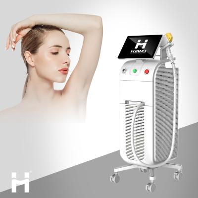 China Exchangeable 6 spot sizes 808nm diode laser hair removal machine with 1800w power for sale