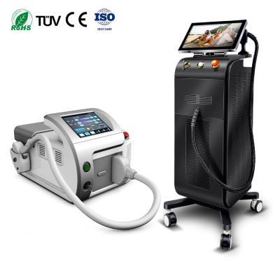 China 12mm*18mm Spot Size OEM Logo Ice Titanium Painless 3 Waves Diode Laser Hair Removal for sale