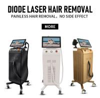 China 12mm*18mm Spot Size OEM Logo Ice Titanium Painless 3 Waves Diode Laser Hair Removal for sale