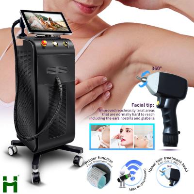 China 808nm Laser Hair Removal Machine with High Power Ice Titanium Platinum Switchable Spot Diode Laser for sale