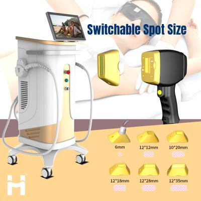 China 755 808 1064 Diode Laser Hair Removal Machine with 15.6 Inch True Color LCD Touch Screen for sale