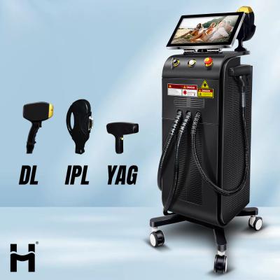 China 3 in 1 Laser Beauty Machine with Ipl 808 nm Diode Laser Nd Yag Laser and Cooling System for sale