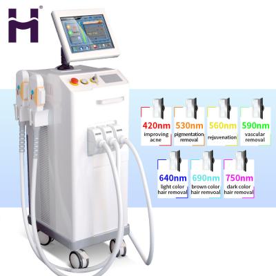 China 2023 Multifunctional Hair Removal IPL DPL Skin Rejuvenation Machine Two Handles Optional for sale