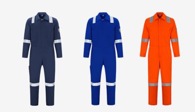 China Reflective Anti-Static FR Coveralls 100% Cotton 350gsm for Welder Shipyard Steel Mill for sale