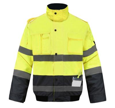 China High Visibility Reflective Safety Jacket Waterproof Flame Retardant Rip Stop PPE Work Wear Custom Logo for sale