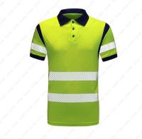 China Reflective Safety Polo Shirt Breathable Quick-Dry 100% Cotton Custom Logo for sale