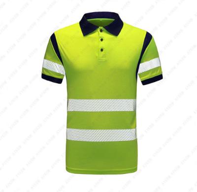 China Reflective Safety Polo Shirt Breathable Quick-Dry 100% Cotton Custom Logo for sale