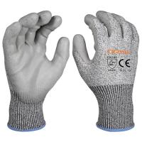 China PU Coated Anti-Cut Gloves Level 5 Protection - 45-50g Weight, S-XXL Sizes for Construction Safety for sale
