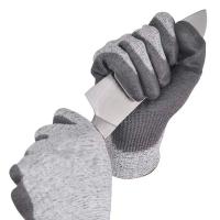 China HPPE Level 5 Cut Resistant Safety Gloves with PU Coated Grip - EN388 Certified 11cm to 24cm Sizes for sale