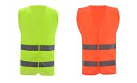 China High-Visibility Reflective Safety Vest with Plastic Zipper Closure - S to XXXL Sizes, 120g Polyester Material for sale