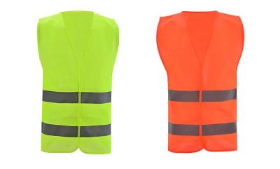 China High-Visibility Reflective Safety Vest with Plastic Zipper Closure - S to XXXL Sizes, 120g Polyester Material for sale