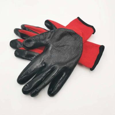 China 13G Oil Resistant Nitrile Coated Construction Gloves - 36-45g Weight, Sizes 8-10, EN388 Certified for sale