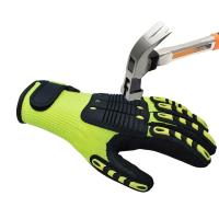 China Nitrile HPPE TPR Knuckle Protective Cut Resistant Gloves 25×14 cm EN388 ANSI Certified for sale