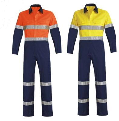 China 100% Cotton Long Sleeve Reflective Work Clothing CE Certified Safety Uniform for Oil Gas Industry for sale