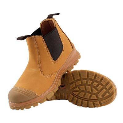China Elastic Chelsea Boot Cowhide Safety Shoes Steel Toe 200J Impact CE EN ISO 20345 for sale
