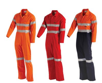 China Industrial High Visibility Workwear Coverall Mens Construction Heavy Duty Uniform 180gsm Cotton for sale