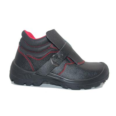 China CE Certified Dual Density PU Welding Shoes Cow Leather High Cut Anti Impact Safety Footwear for sale