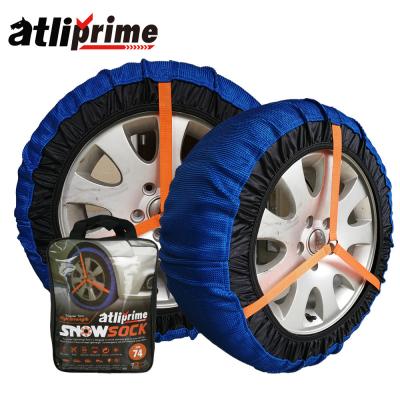 China Winter Anti-Slip Car Fabric Chain Tire Sleeve - 50 km/h Speed Rating for Snow & Ice Driving for sale