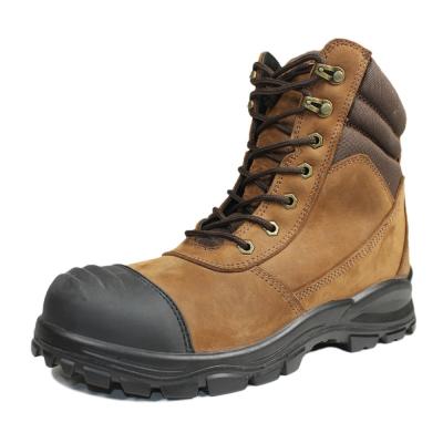 China High Top Protective Ankle Safety Shoes Anti Impact Anti Puncture Anti Slip CE EN ISO 20345 Cow Leather PU Outsole for sale