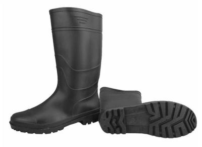 China Anti Slip PVC Rain Shoes Black Matte High Barrel 37-38cm EU 39-46 for sale
