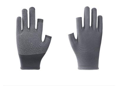 China Nylon PVC Non-Slip Work Gloves for Warehousing Logistics Sorting Packaging Free Size for sale