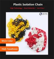 China PVC Warning Safety Chain 6mm-10mm Yellow Black Red White Plastic Road Cone Isolation Chain for sale