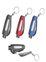 China Portable Car Safety Hammer Window Breaker Seat Belt Cutter Emergency Escape Tool 83mm Keychain for sale