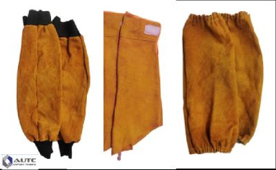 China Cowhide Lengthening Welding Protective Sleeve Flame Retardant Heat Resistant Free Size for Welding Casting Cutting for sale
