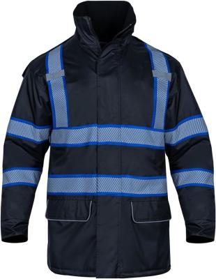China Reflective Winter Warm Work Jacket High Visibility Construction Overalls 300 GSM for sale