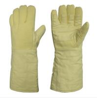 China Aramid Heat Resistant Gloves 360°C Anti-Cut 38cm for Glass Casting Industry Hand Protection for sale