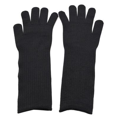 China Industrial Silk Gloves Lengthened Arm Protection Level 5 Cut Resistant Steel Wire Knitted Safety Gloves for sale