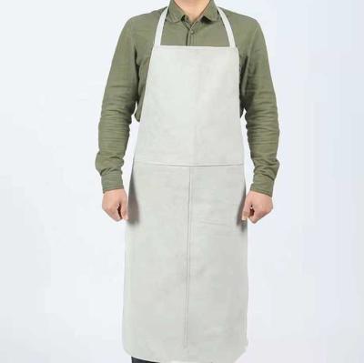 China Cowhide Welding Apron 600mm x 450mm Heat Resistant Leather Welder Protection for sale