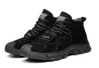 China Men's Winter Snow Boots Fur Lined Non Slip Rubber Sole Warm Cotton Shoes Size 38 46 for sale