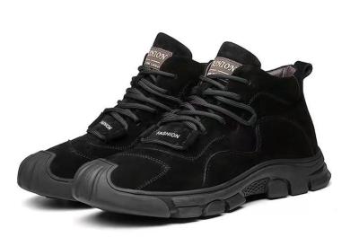 China Men's Winter Snow Boots Fur Lined Non Slip Rubber Sole Warm Cotton Shoes Size 38 46 for sale