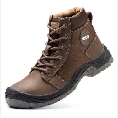 China Steel Toe Safety Boots EU 36-48 with Kevlar Midsole - CE Certified Leather Work Shoes for Construction for sale