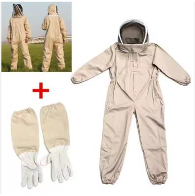 China Heavy Cotton Beekeeping Suit with Fencing Veil Full Body Protection XS to XXL for sale