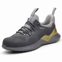 China Women Steel Toe Safety Work Shoes Mesh Anti Smash Breathable Lightweight EVA Outsole EU 36-45 for sale