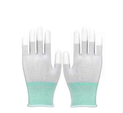 China 13G Gauge Nylon Knitted Glove PU Smooth Coating on Palm Worker Safety Gloves Size 7-11 for sale