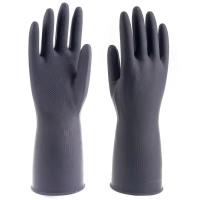 China Heavy Duty Latex Gloves 30cm Length Waterproof Chemical Resistant Industrial Cleaning for sale