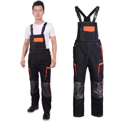 China Men's Cotton Blend Bib Overalls Workwear S-4XL Anti-Shrink Work Pants for sale