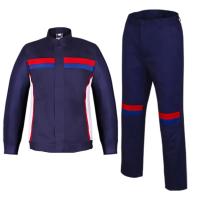 China Custom Logo Two Piece Workwear Set for Men Cotton Polyester Summer Work Overall for sale